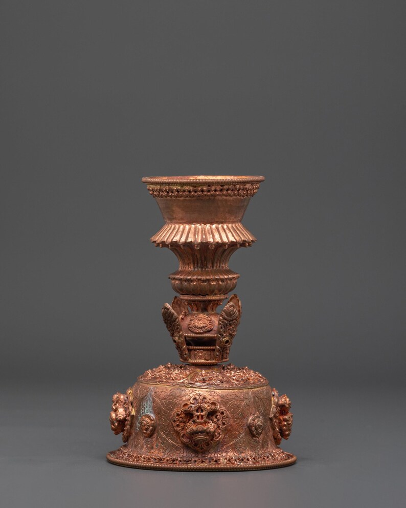 Copper Carved Butter Lamp | Buddhist Shrine and Meditation - Etsy