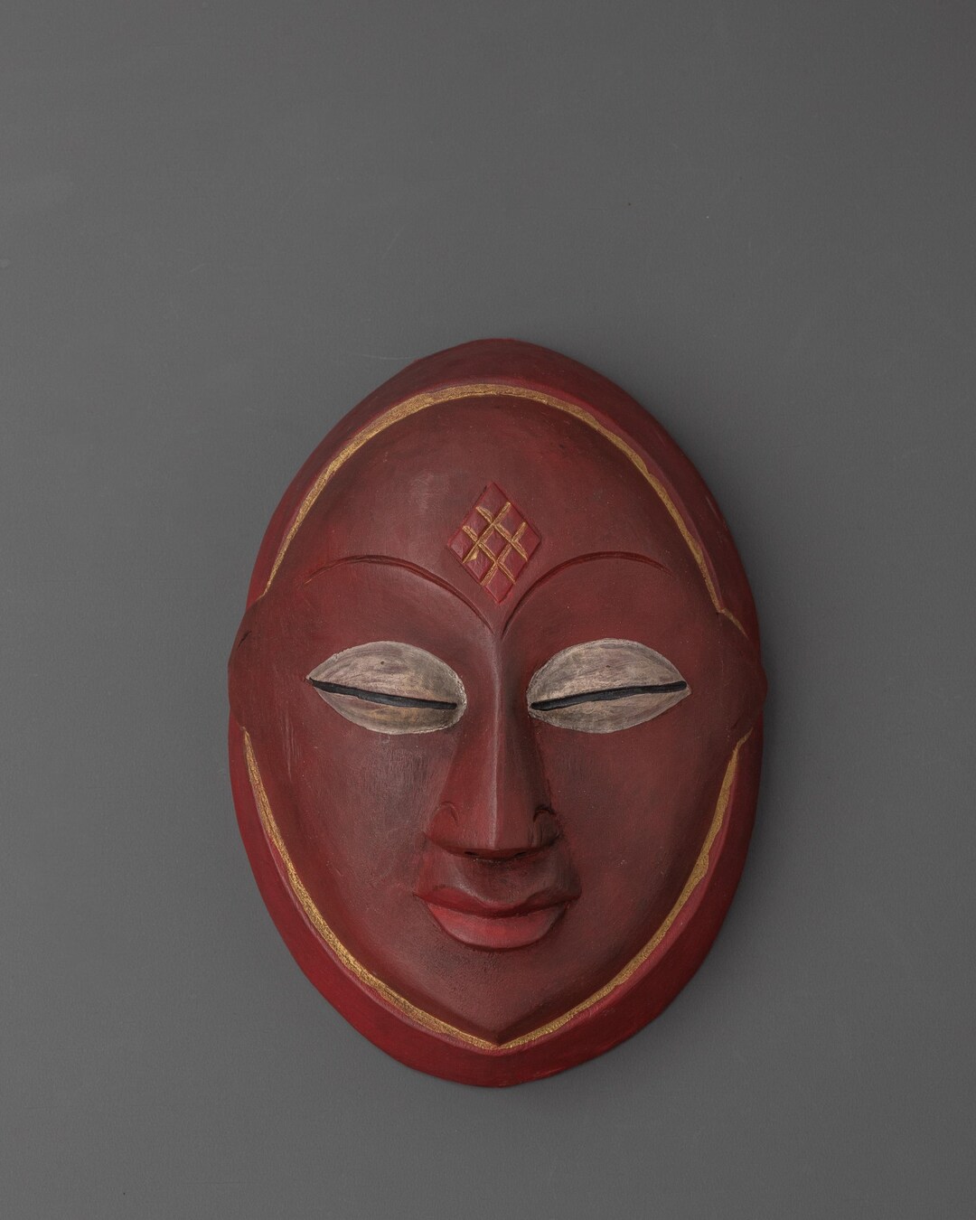 Handcrafted Red Face Mask Decor for Tribal and Ethnic Wall Art - Etsy