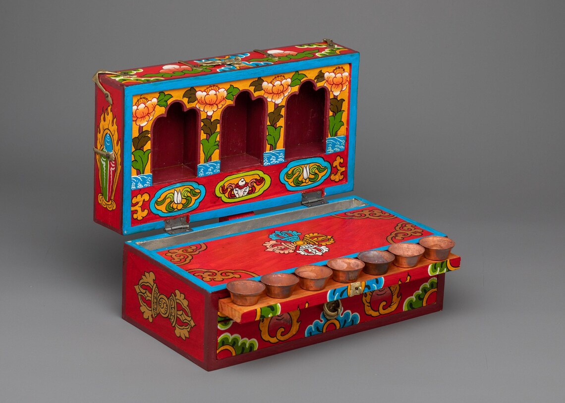 Travelling Altar Box | Buddhist Ritual Objects | Portable Meditation ...