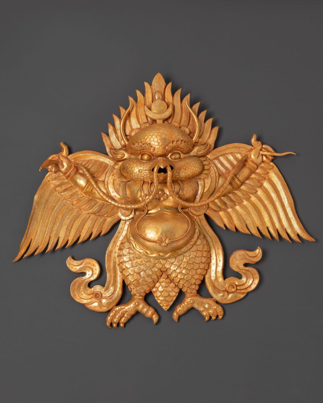 Buddhist Garuda Wall Hanging | Mythical Bird Sculpture | Tibetan ...