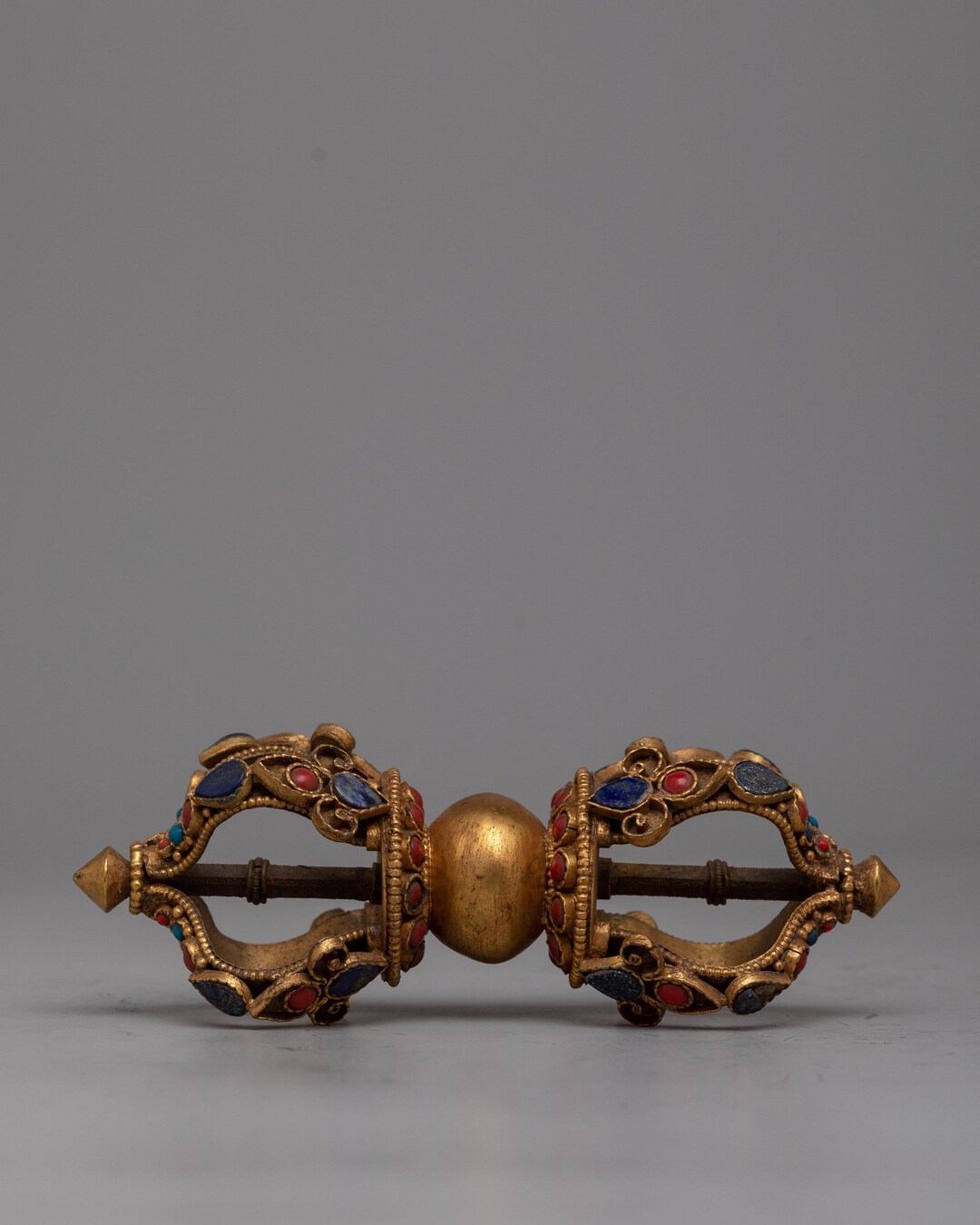 Copper Vajra With 24K Gold Plating | Sacred Buddhist Ritual Symbol ...