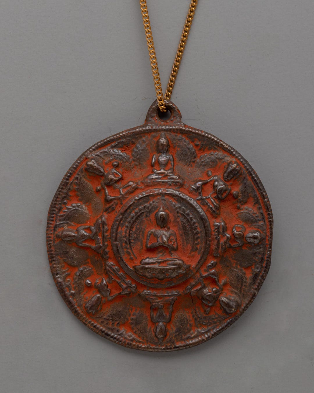 Round Buddhist Brass Buddha Locket | Perfect for Spiritual Devotion and ...