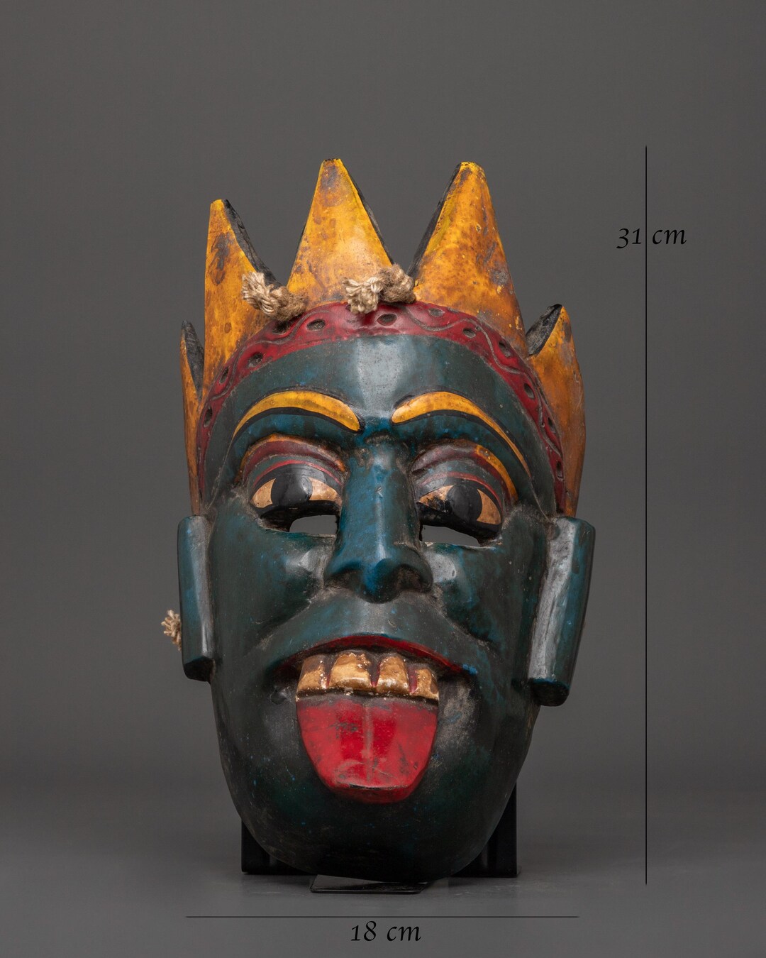 Kali Mask Wall Decoration | Handcrafted Wooden Sacred Mask | Hindu ...