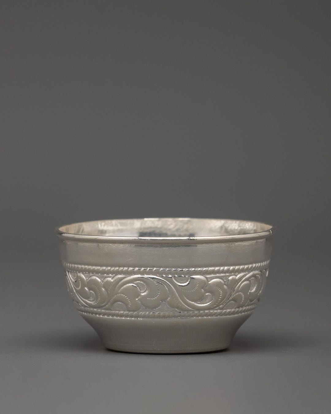 Handcrafted Pure Silver Offering Bowl | Handcrafted Hindu Pooja ...