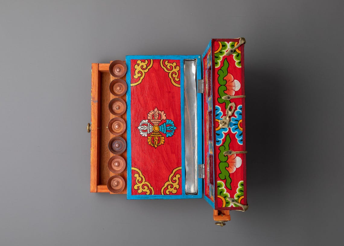 Travelling Altar Box | Buddhist Ritual Objects | Portable Meditation ...