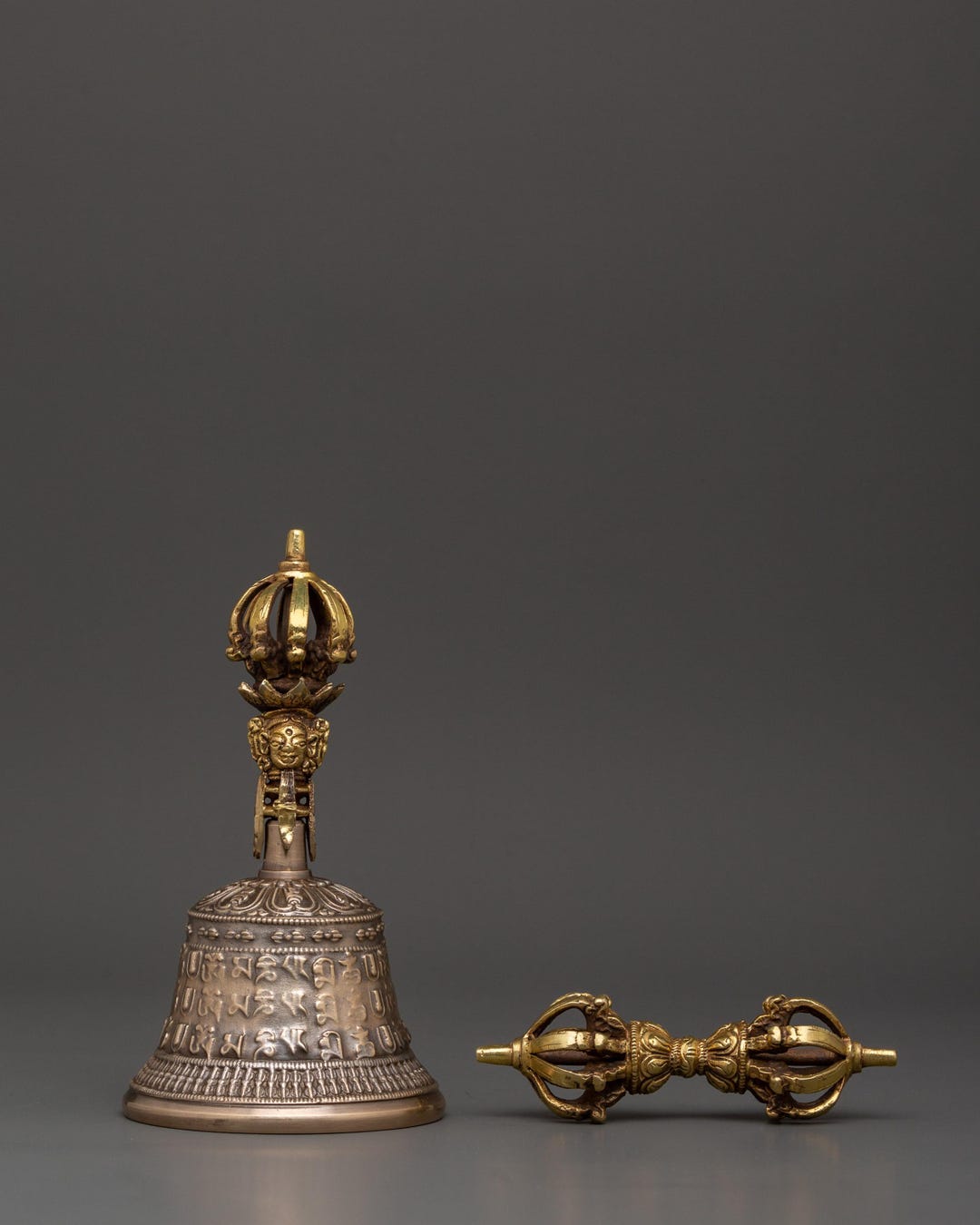 Brass Vajra and Bell Set for Ritual Use | Symbol of Wisdom and ...