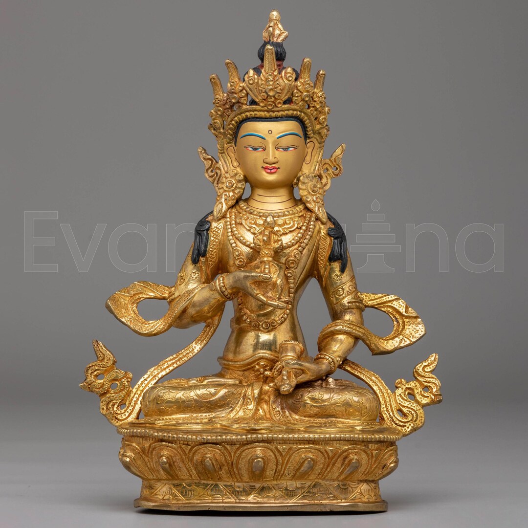 Vajrasattva Purification Statue for Meditation | 24K Gold Plated Copper ...