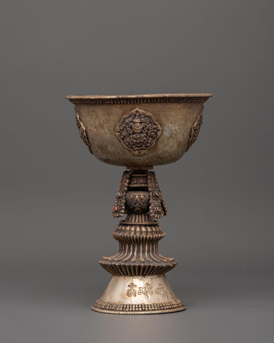 Tibetan Buddhist Butter Lamp | Sacred Tibetan Ritual Lamp in Pure ...