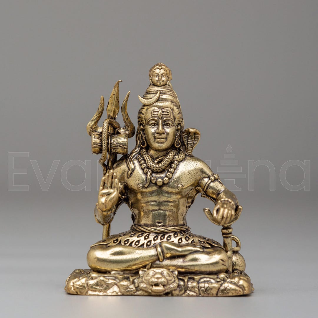 Lord Shiva With Trishul Statue | Brass Trishul Sculpture, Hindu Deity ...