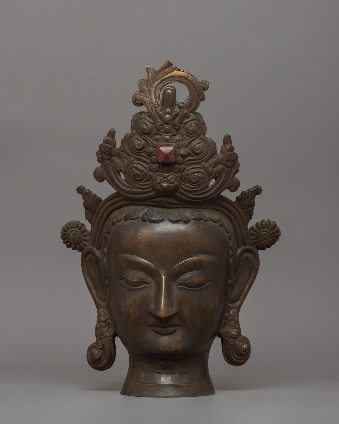 Buddhist Deity Mask | Ideal for Spiritual and Zen Decor | Handcrafted ...