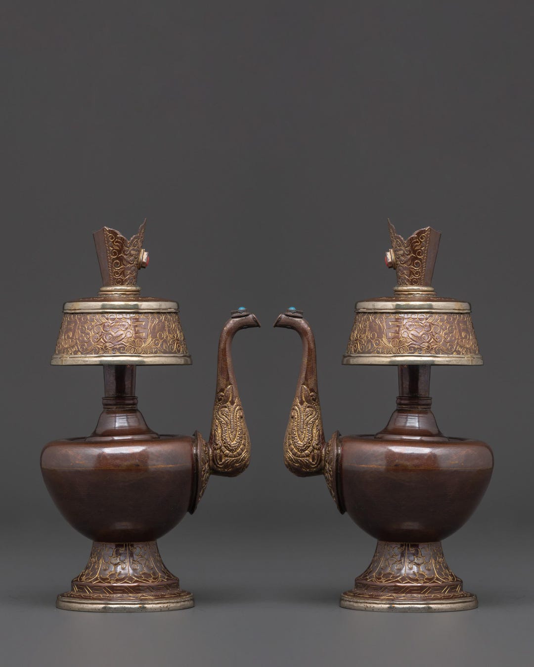 Butter Lamp Set Symbolic Offering Vessel | Ritual Vase for Buddhist ...