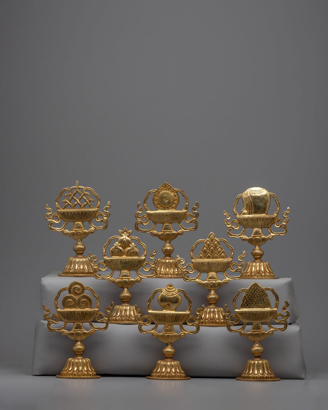 8 Auspicious Symbols of Buddhism Set | Symbols for Spiritual Devotion ...