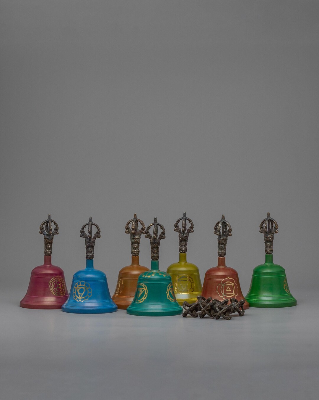 Chakra Bells Set With Vajra | Harmonizing Energy and Activating ...