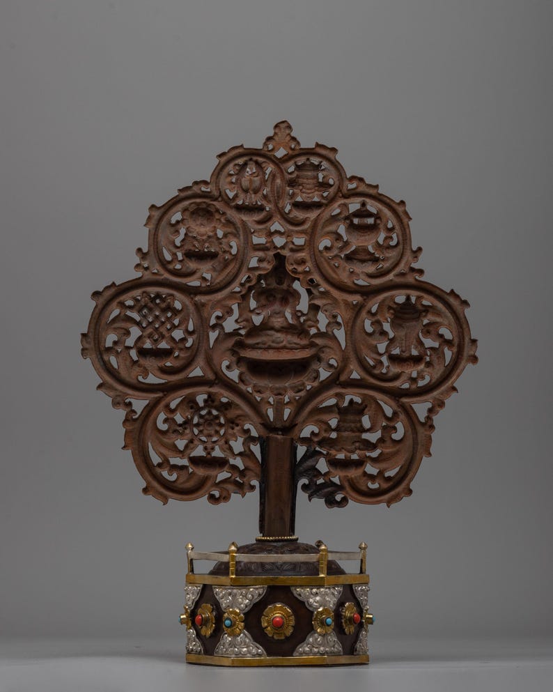 White Tara With Eight Auspicious Symbols | Spiritual Artwork for Peace ...