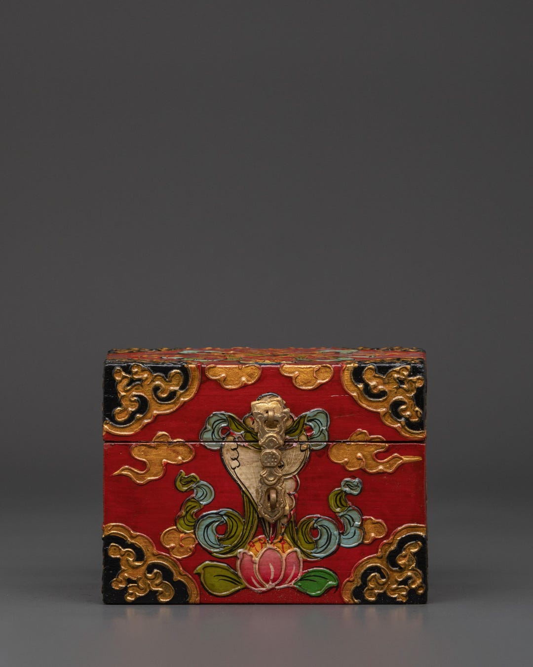 Handcrafted Wooden Tibetan Box | Authentic Handmade Storage Box ...