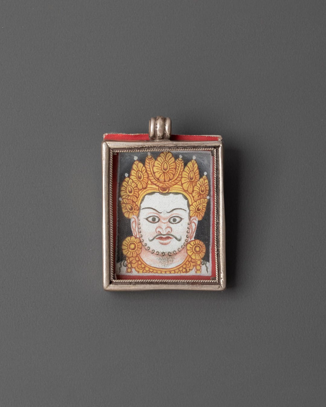 Sacred Tibetan Buddhist Deity Locket | Silver With Thangka Amulet - Etsy