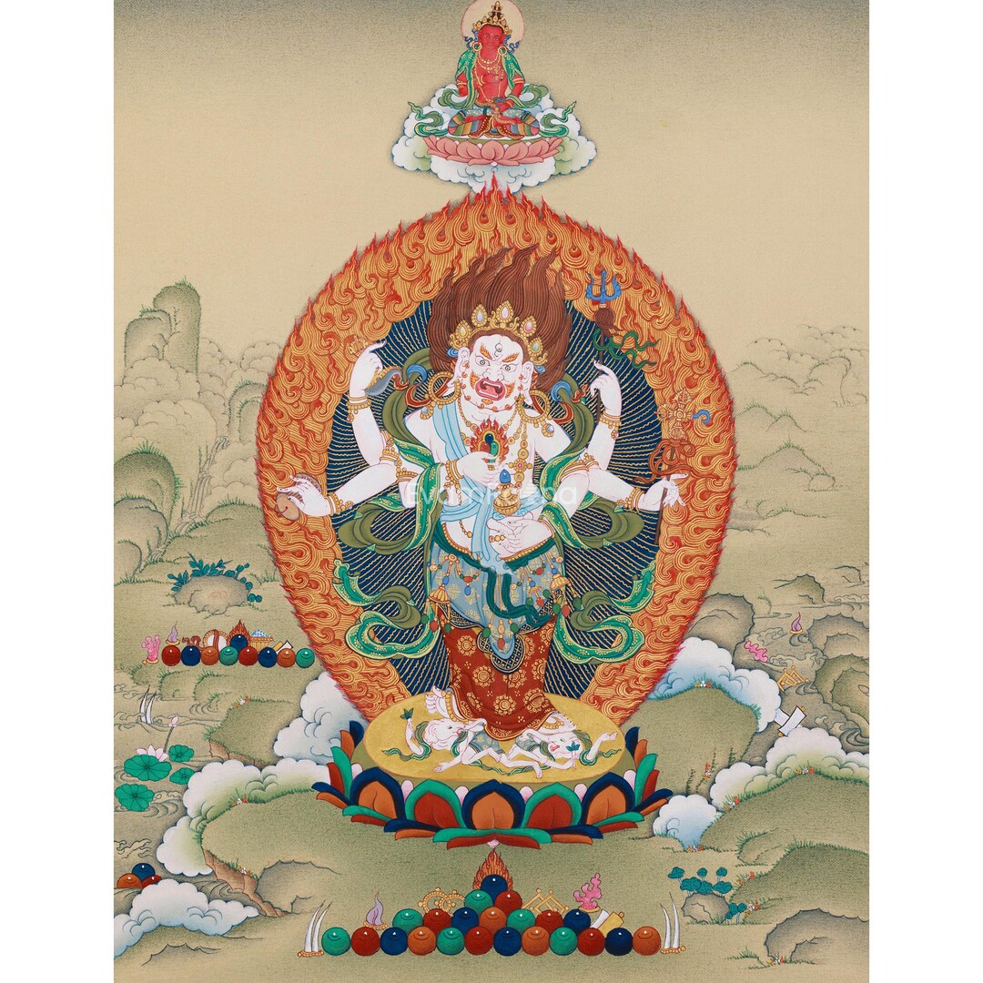 Buddhist Deity White Mahakala | Protector of Wealth & Spiritual ...