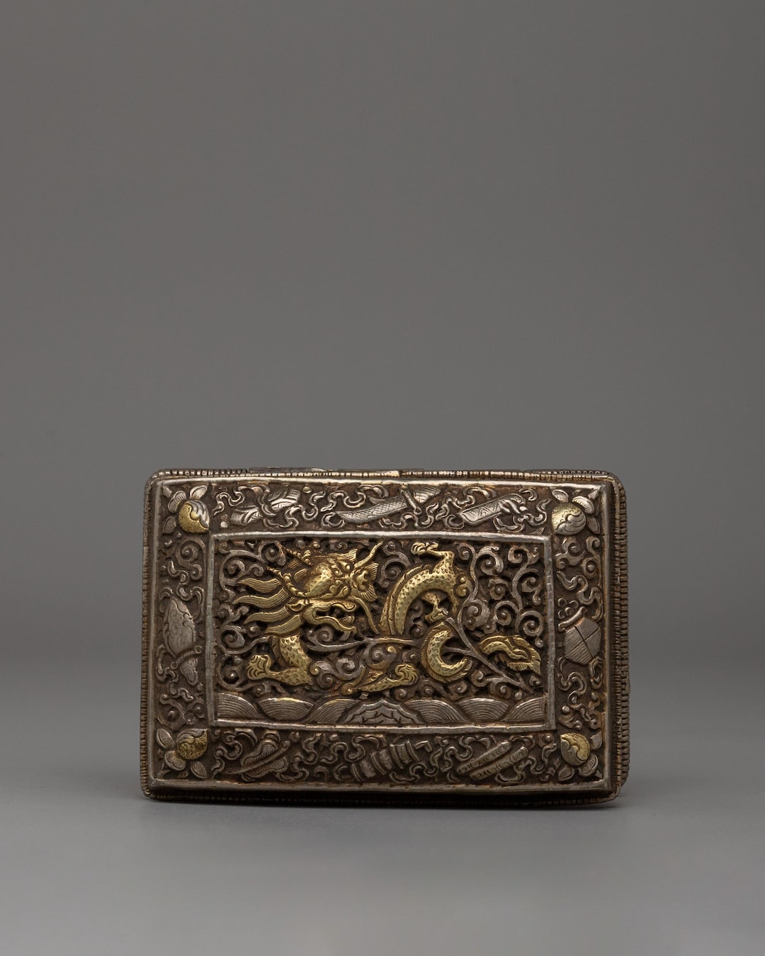 Handcrafted Bhutanese Style Silver Paan Box | Perfect for Sacred Ritual ...