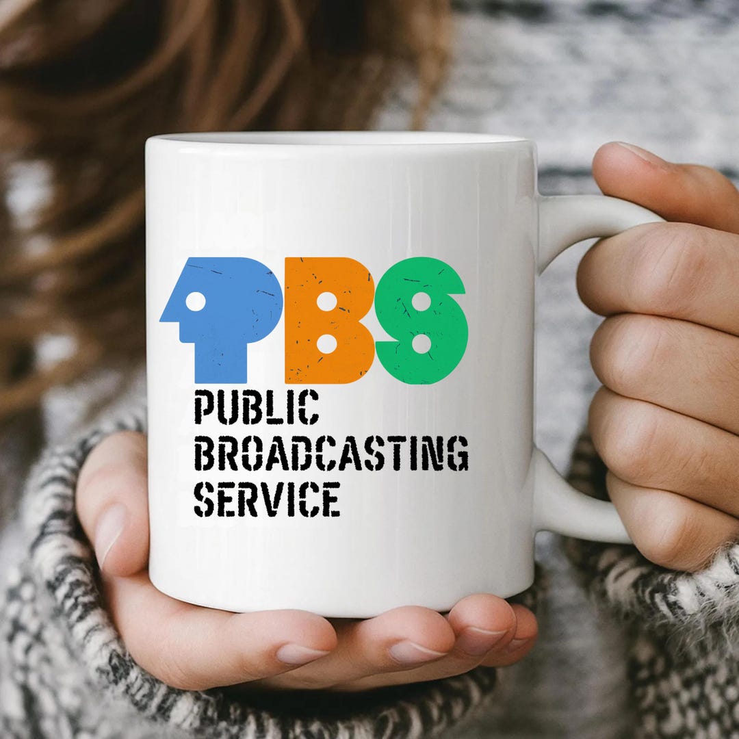 PBS Retro Logo Mug, 70s Public Broadcasting TV Coffee Cup, Vintage ...