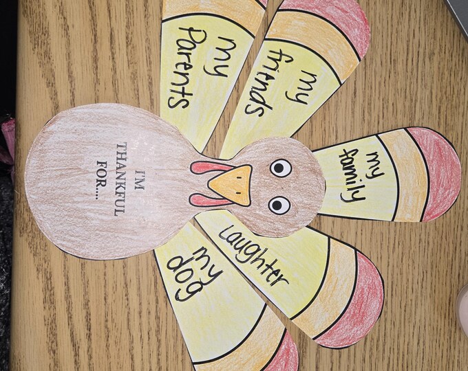 Manualidad de pavo de Acción de Gracias para niños / Actividad de ...