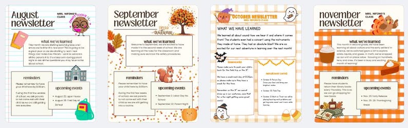 Editable Yearly Newsletter Template - Etsy