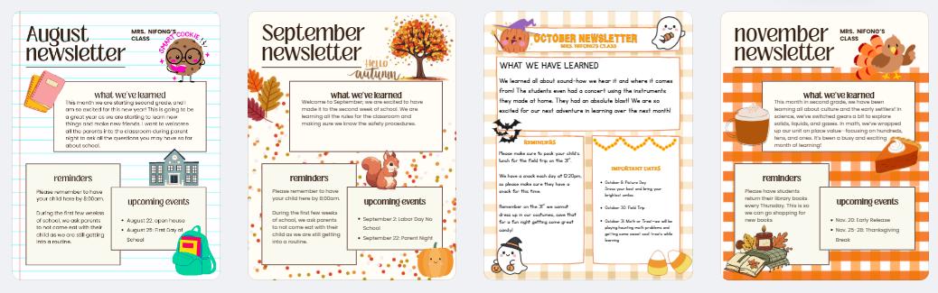 Editable Yearly Newsletter Template - Etsy