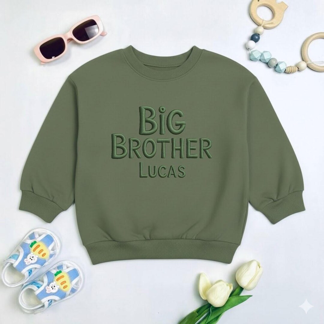 Personalized Embroidered Embroidered Big Brother Design: Custom Kids ...