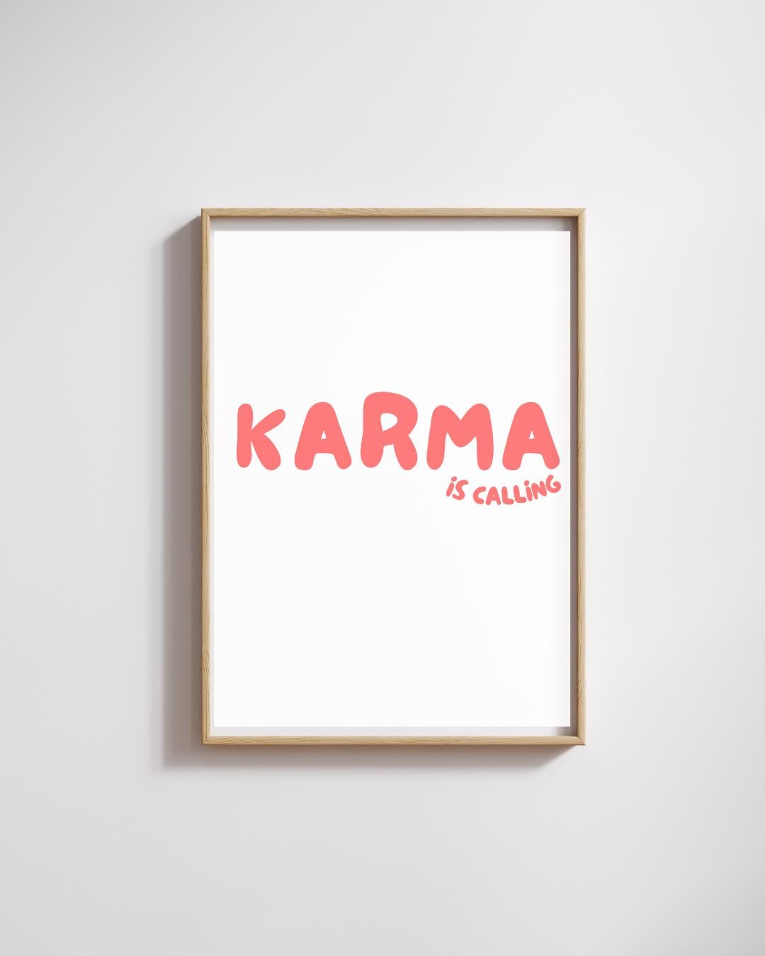 Karma is Calling Poster – Digital Download PDF A0–A4 | Minimalist Wall ...