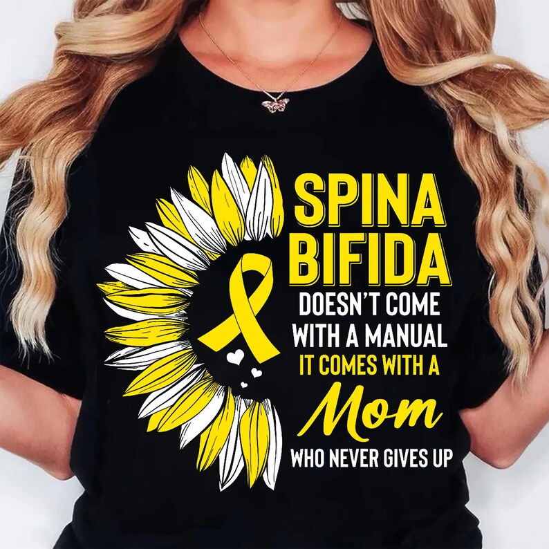 Spina Bifida Awareness PNG Bundle, Yellow Ribbon Sunflower Butterfly ...