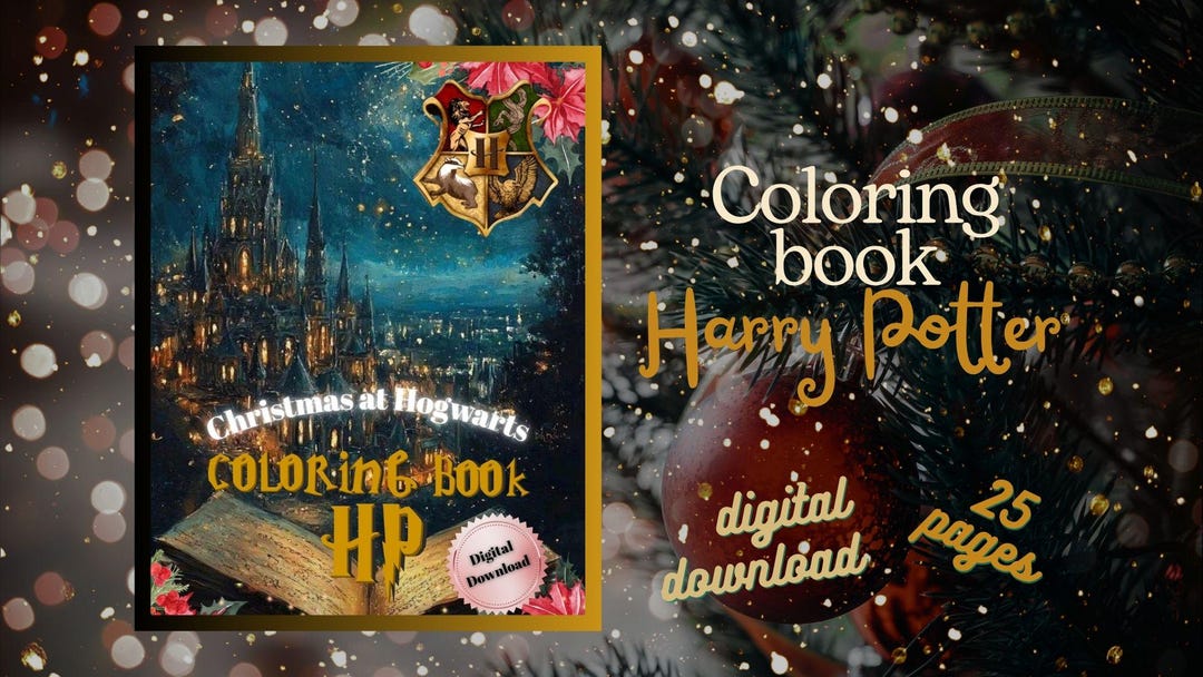 Christmas at Hogwarts Coloring Book | Printable Coloring Pages ...