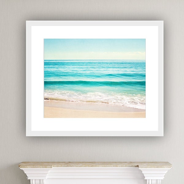 Beach Wall Art, Beach Art Sketch, Seascape Print, Sea Wall Art ...