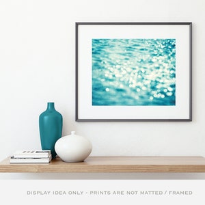 Abstract Photography - Ocean Water Print, Aqua Wall Art, Blue Sparkle ...