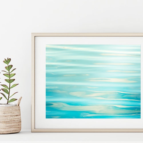 Water Photography Ripples Ocean Sea Print Aqua Blue Abstract | Etsy