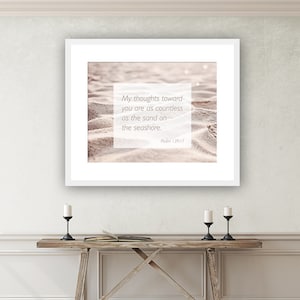 Beach Bible Verse Art, Coastal Scripture Art Print, Seashore Nursery ...