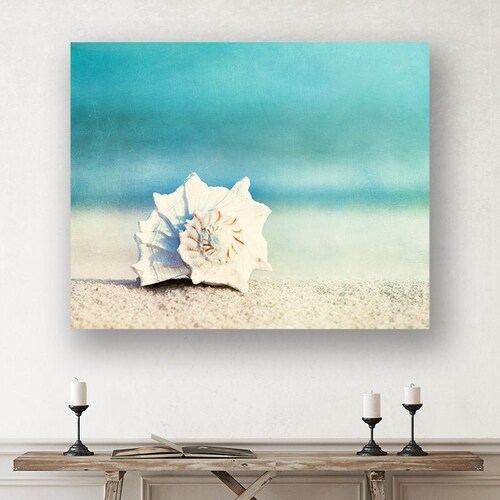Ocean Canvas Gallery Wrap Large Beach Landscape Wall Art Aqua - Etsy UK