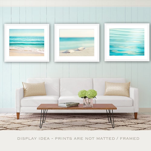 Blue Beach Decor Ocean Art Coastal Wall Decor Big Sur - Etsy