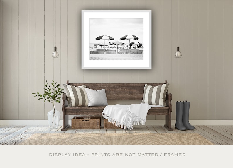 Black and White Beach Photography - Modern Coastal Decor, Beach Home ...