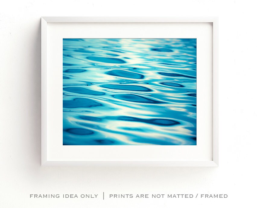 Water Photography Ripples Ocean Sea Print Aqua Blue Abstract | Etsy