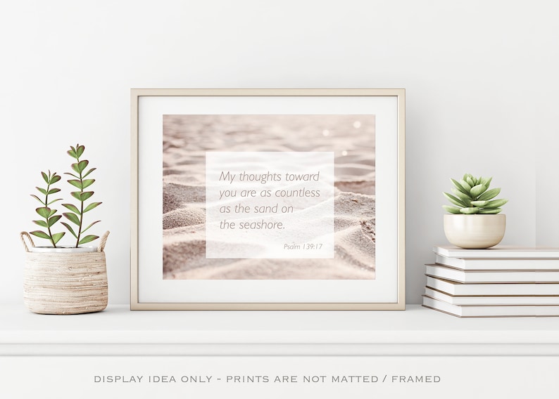 Beach Bible Verse Art Coastal Scripture Art Print Seashore - Etsy