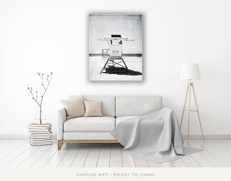 Lifeguard Tower Print Beach Canvas Wall Art San Diego - Etsy