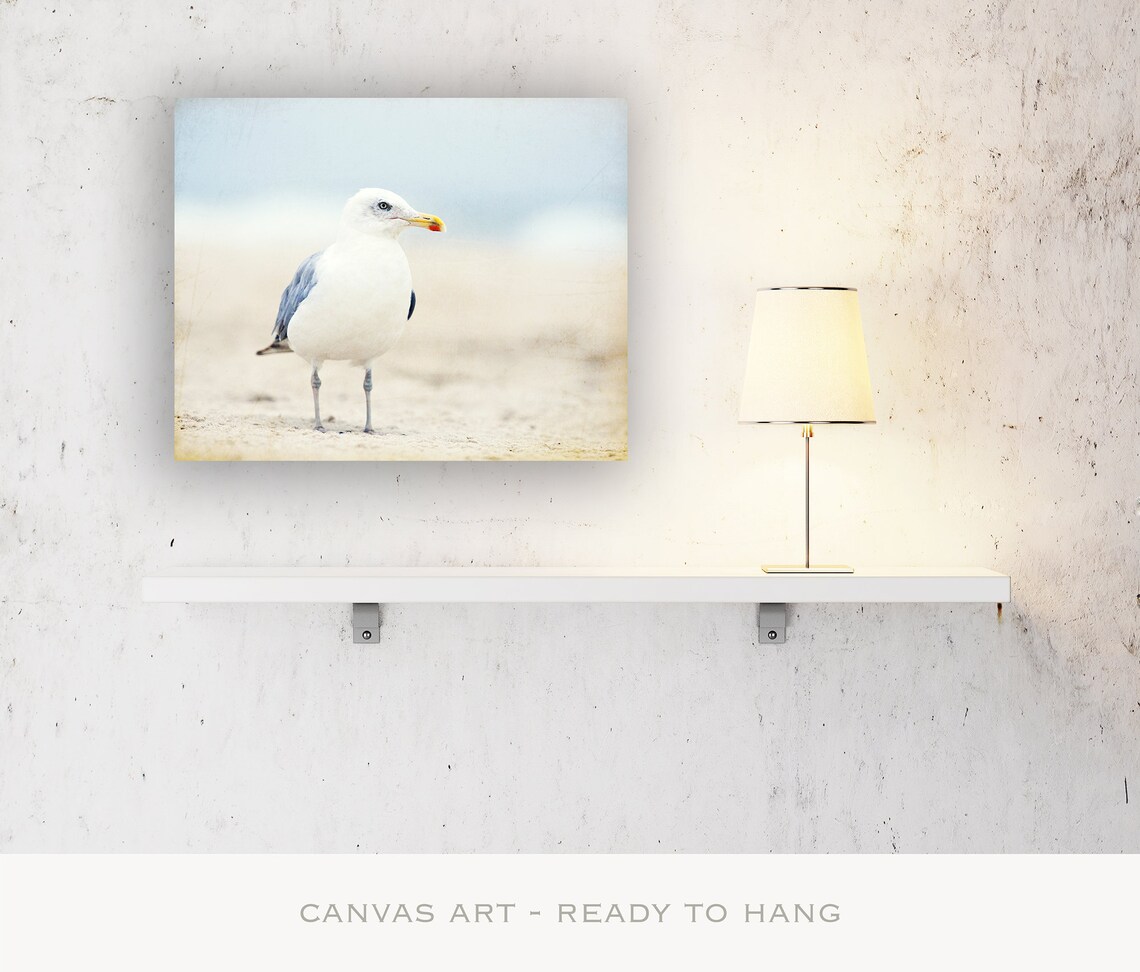 Seagull Canvas Print, Coastal Beach House Decor, Shore Bird Artwork - Etsy