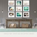 Gallery Wall Art Set of Prints 9, Nine Nature Photography Set, Teal ...