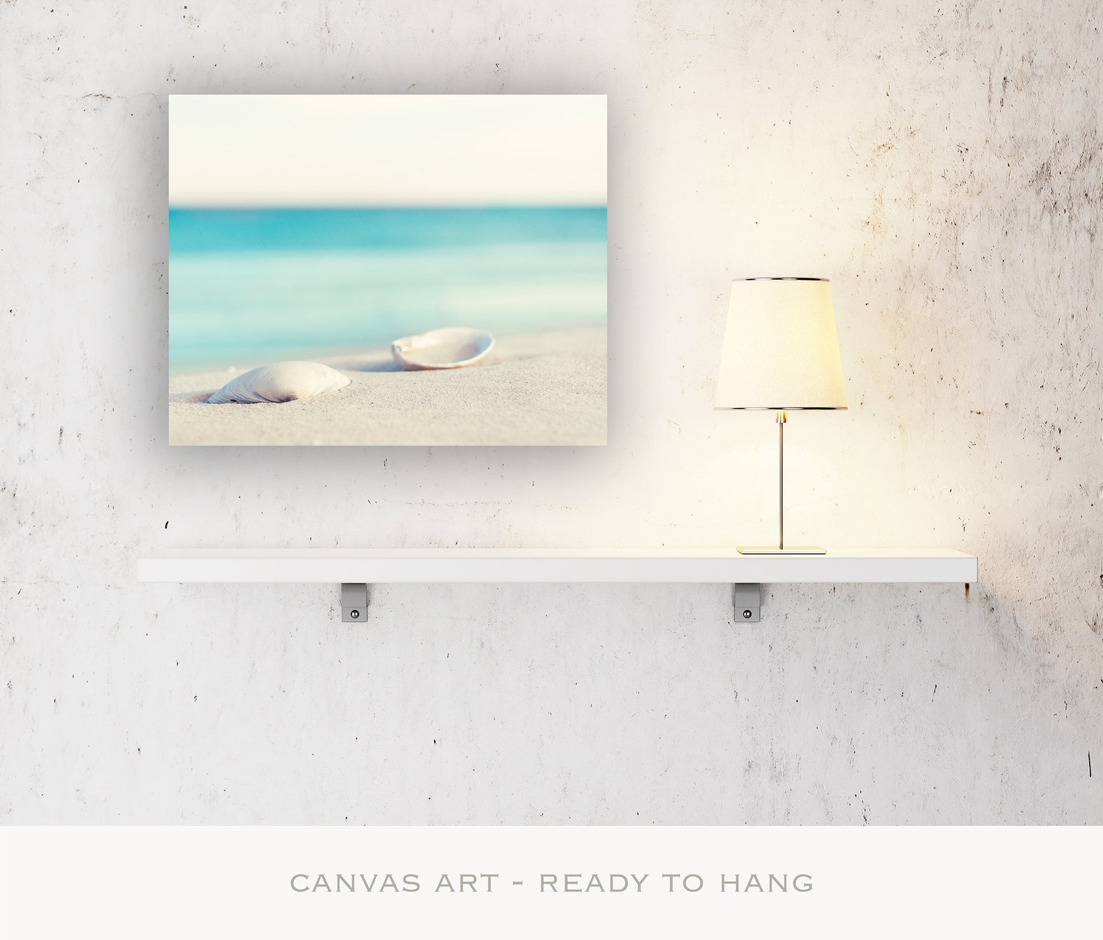 Beach Canvas Wall Art Seashell Print Sea Shell Wall Decor - Etsy