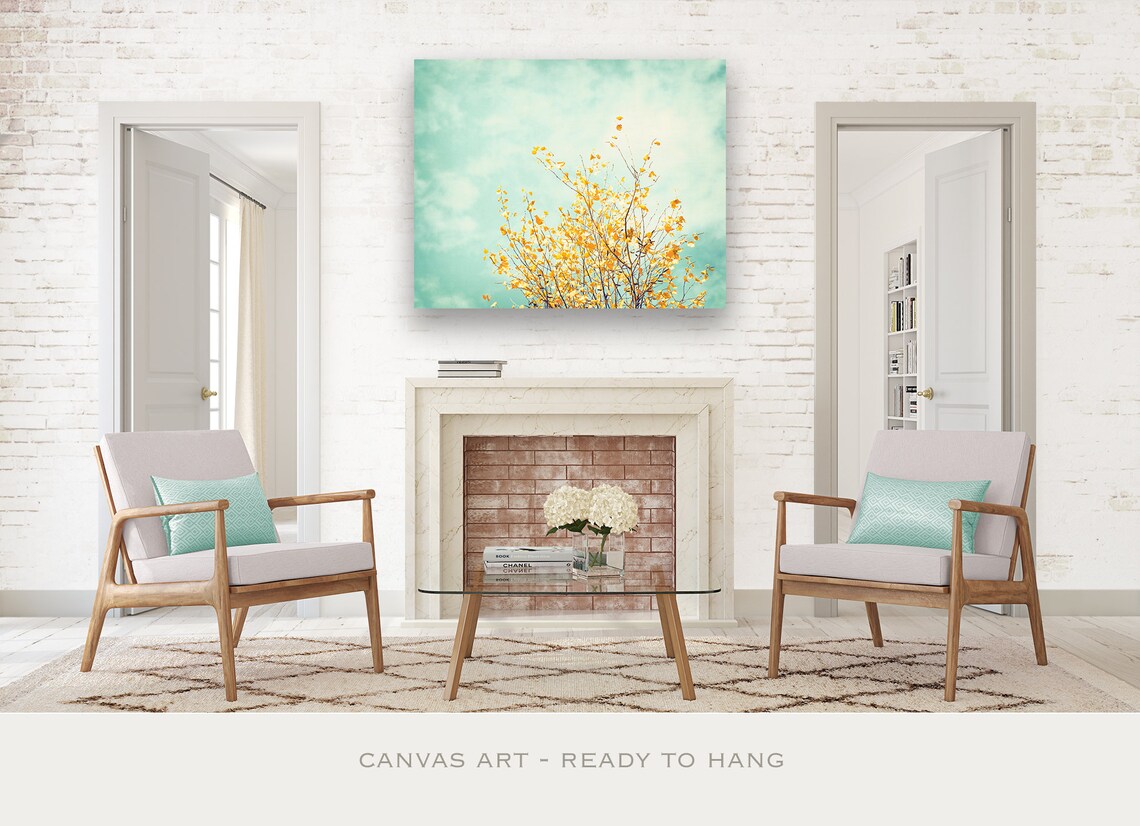 Large Canvas Tree Print Photography Nature Mint Nursery - Etsy