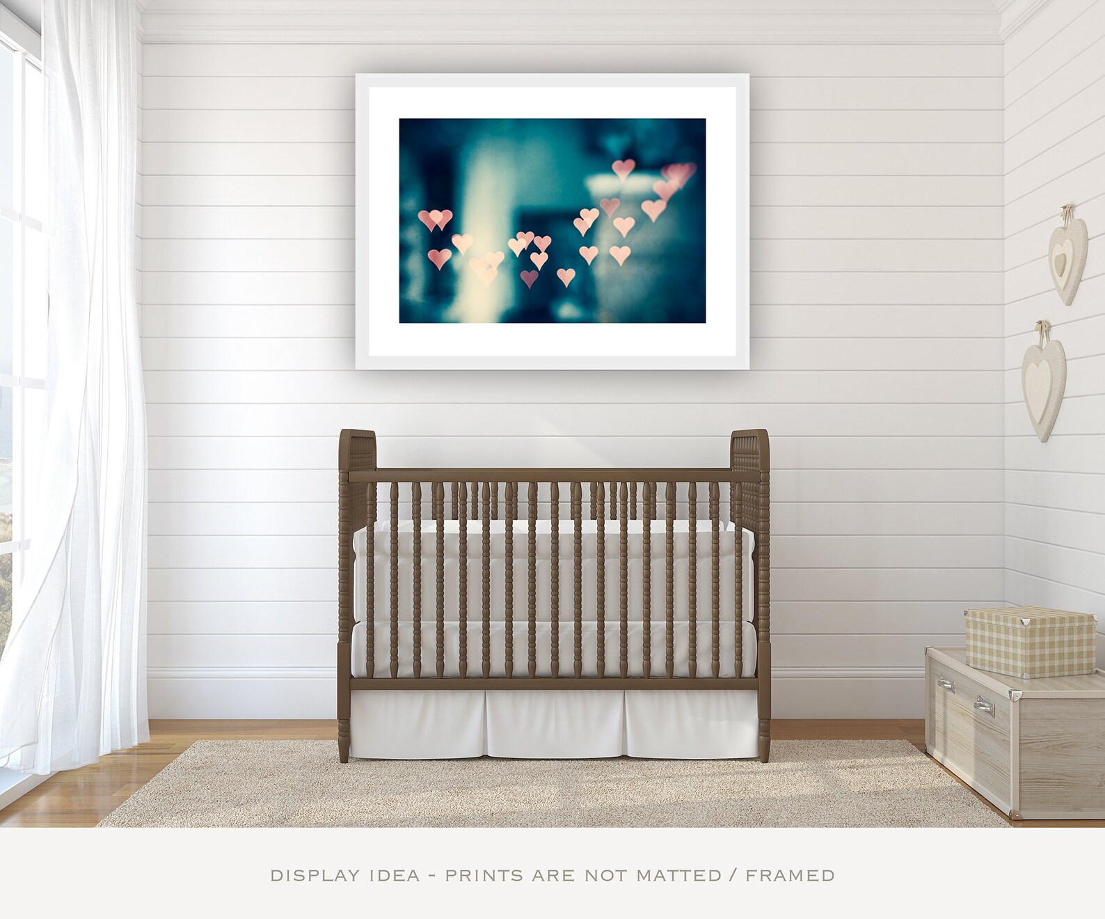 Above Bed Art Heart Print Love Decor Large Abstract Art | Etsy