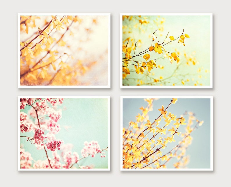Flower Photography Set Four 11x14 8x10 Photographs Spring - Etsy