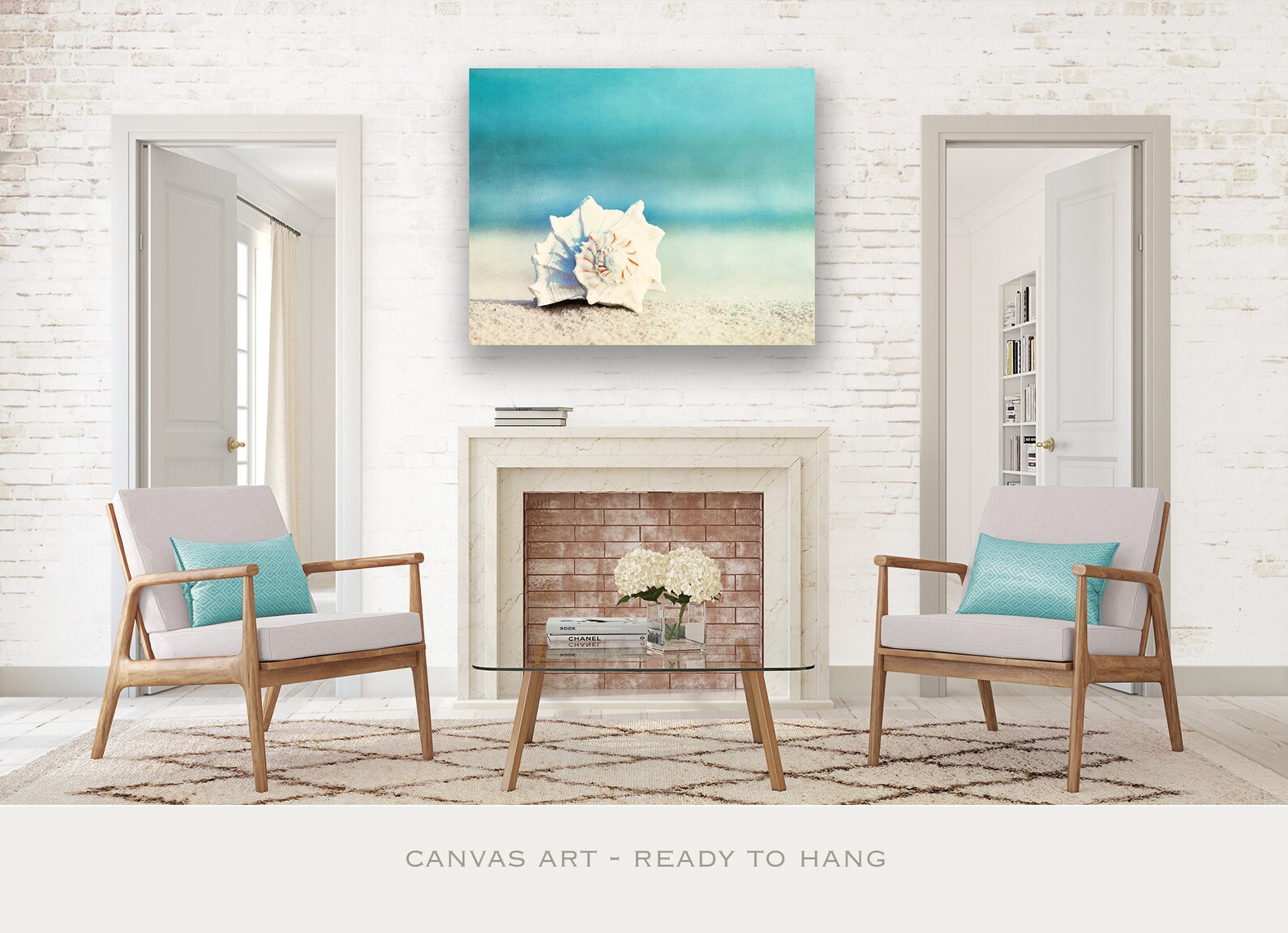 Sea Shell Wall Decor Beach Canvas Wall Art Shell Artwork | Etsy