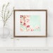 Mint Wall Art, Pink Flower Photography - Shabby Chic Wall Art, Girl ...