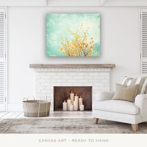 Large Canvas Tree Print - Photography Nature, Mint Nursery Decor ...