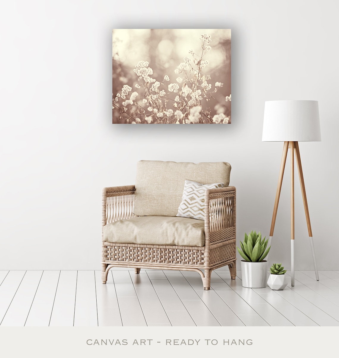 Rustic Canvas Wall Art Botanical Print Country Artwork | Etsy